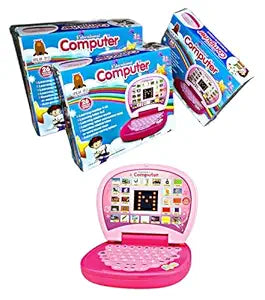 Educational Learning Pink Laptop for Kids with LED Display – JDBT